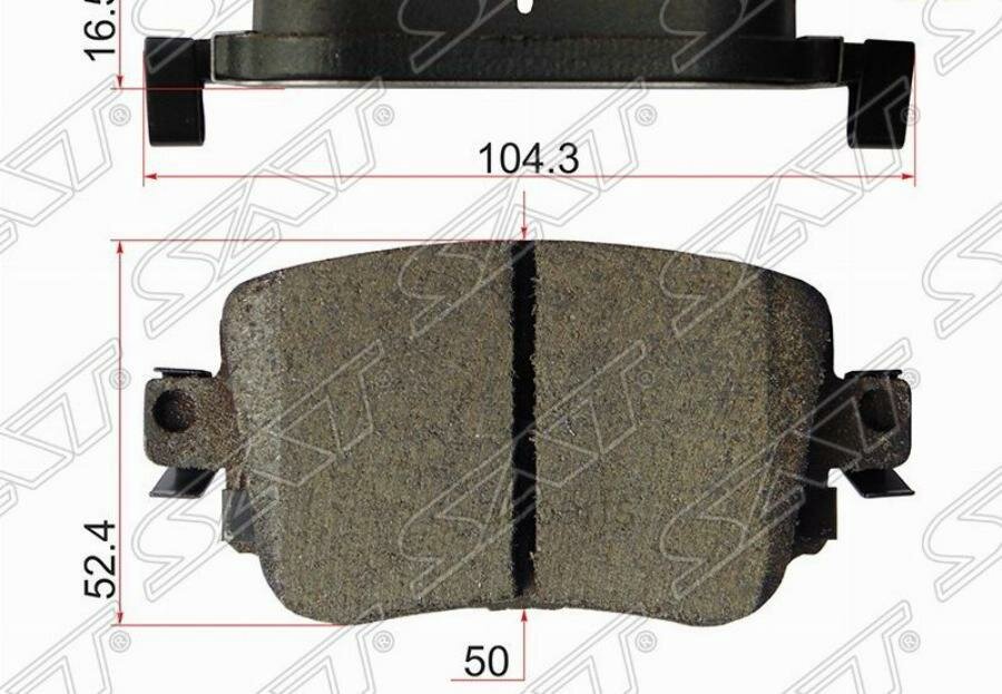 SAT ST-5Q0698451B Колодки тормозные (Сзади) Audi Q3 11-19 / Skoda Octavia 12-20