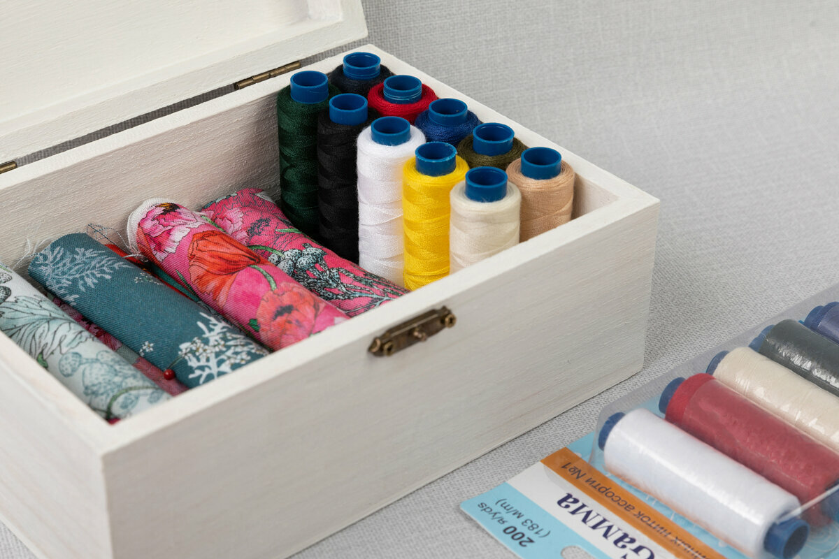 Gamma швейные нитки полиэстер 40/2-IF60 ассорти, длина 183 м, 10 шт, для разных видов стежков цвет Набор №01