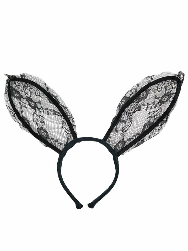 Карнавальные ободок "Игривый зайка" черный