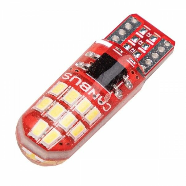 Лампа габарит. 12V W5W T10 20 SMD без цок. W2.1x9.5d белая (обманка) 10шт