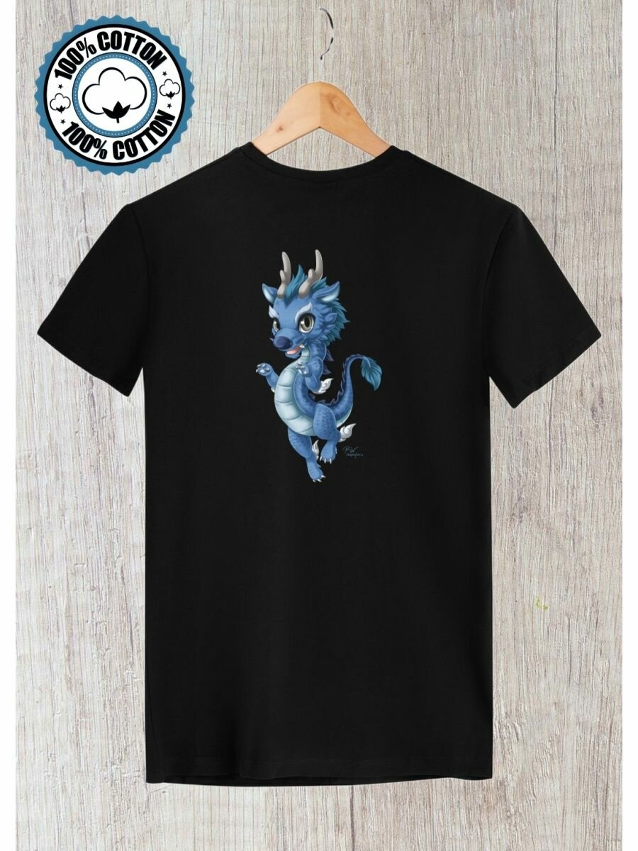 Футболка мультяшный чиби маленький дракон dragon