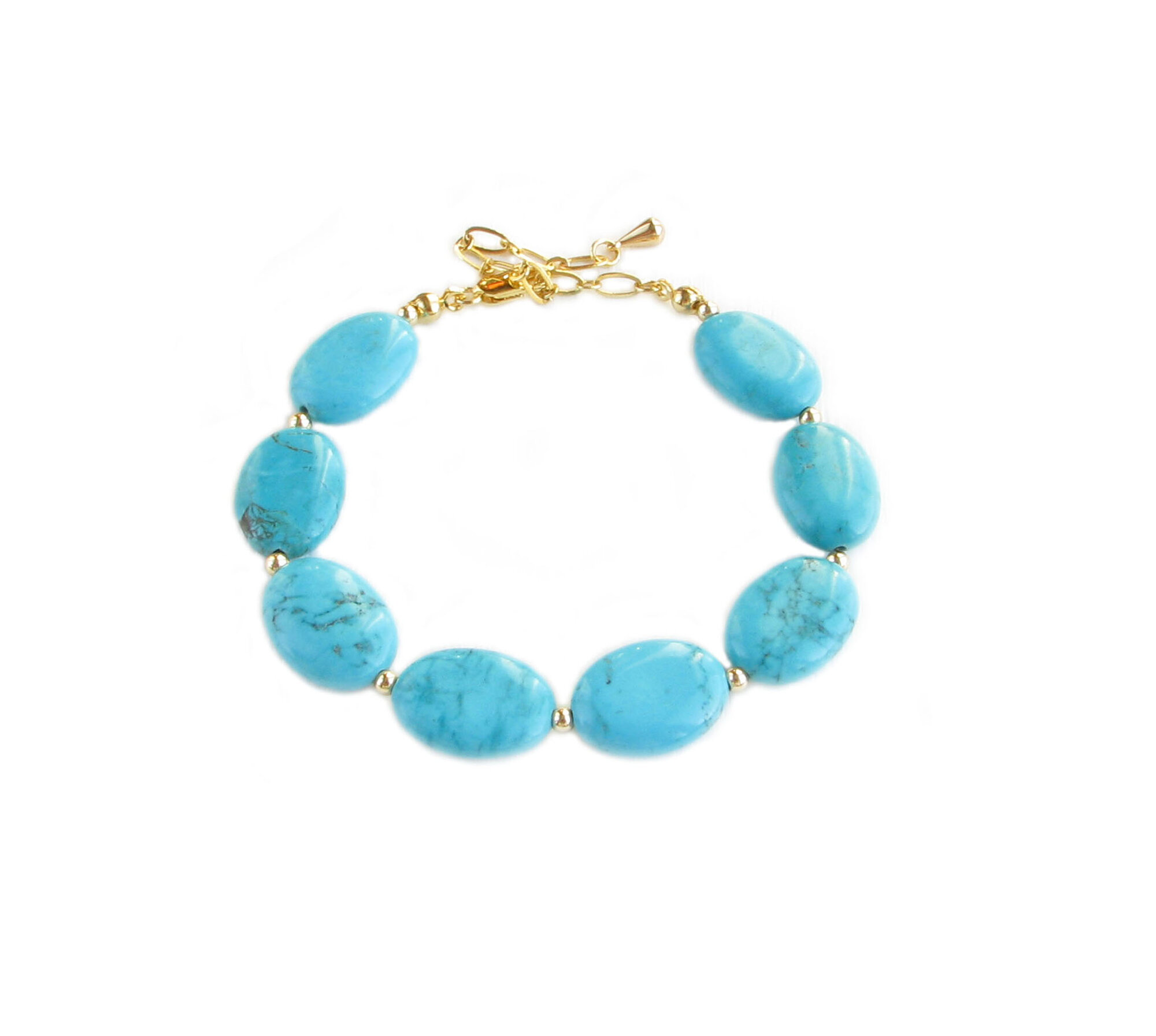 Жесткий браслет, бирюза