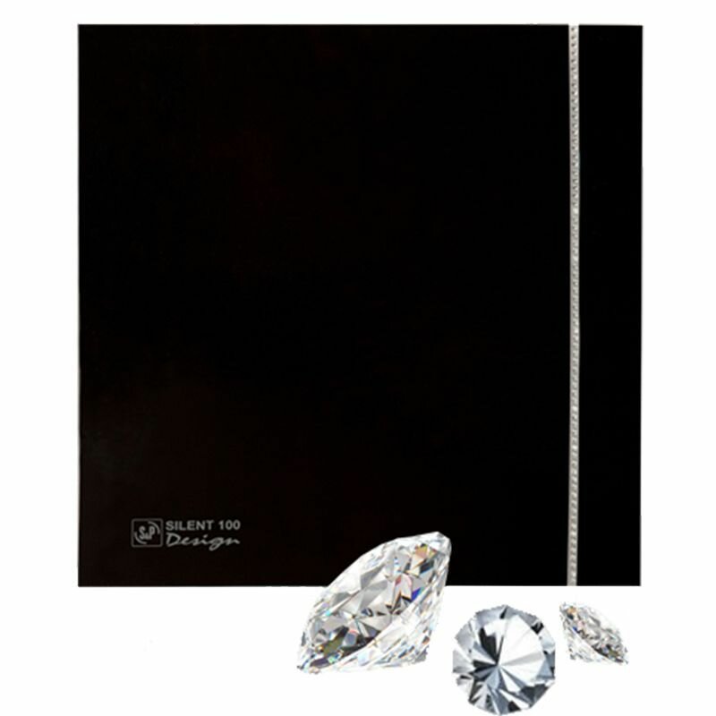 Вентилятор SILENT-100 CZ BLACK DESIGN SWAROVSKI (220-240V 50HZ) RE