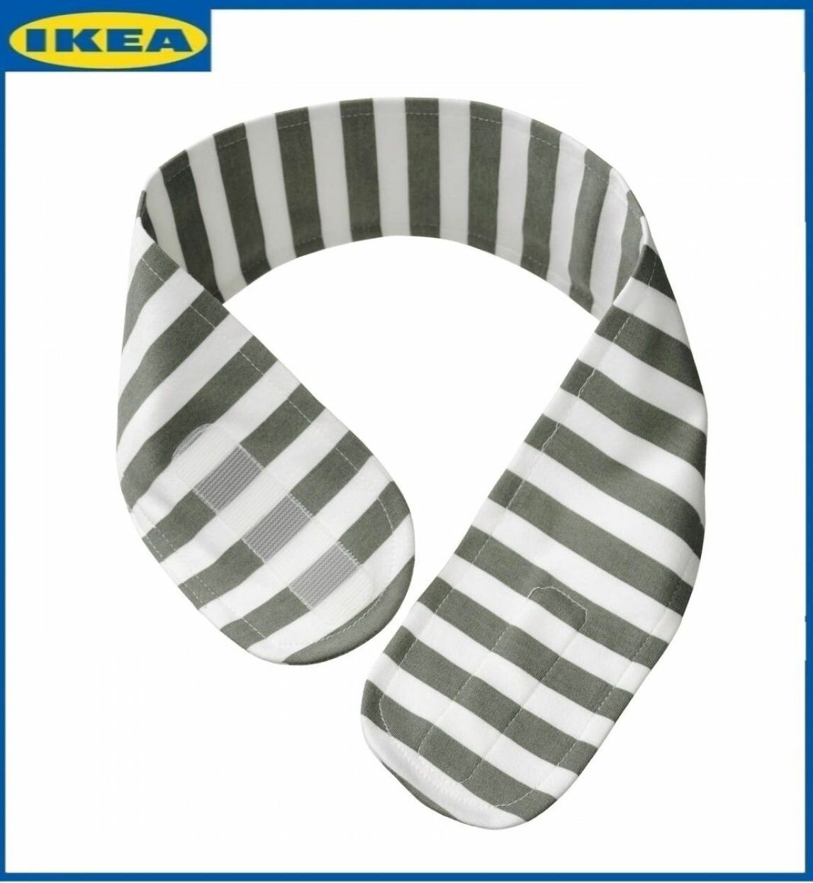 Повязка на голову IKEA DOFTDRACENA, из шерсти с нейлоновой застежкой, белый/серо-зеленый