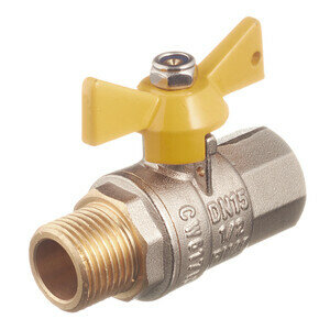 Кран шаровой газовый VALTEC (VT.278. N.04) 1/2 ВР(г) х 1/2 НР(ш) бабочка