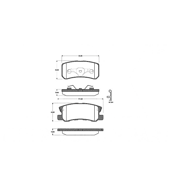 NK 223025 (223025_NK / 425390 / 425391) колодки дисковые задние\ Mitsubishi (Мицубиси) Pajero (Паджеро) / montero