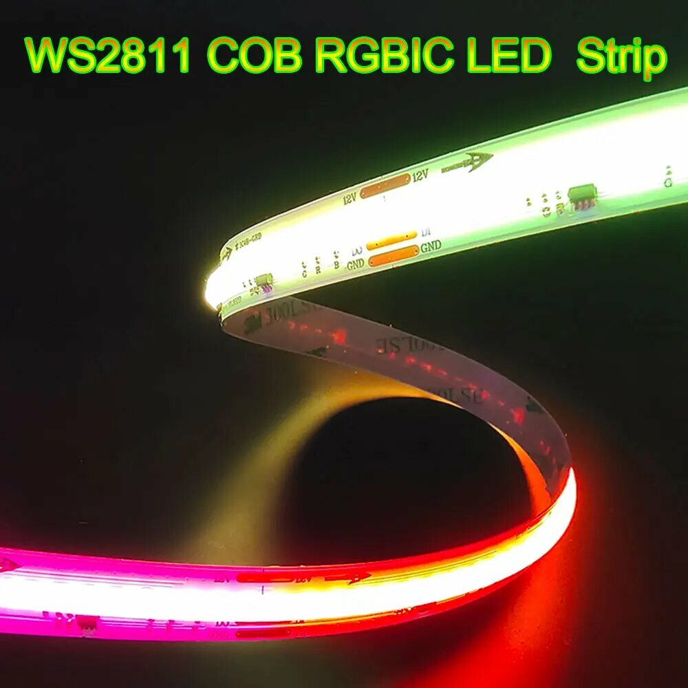 Kerwollor RGB адресная светодиодная лента WS2811 720/570/360 светодиодов/м 360LEDs, 0,5 м, DC12V 10mm PCB