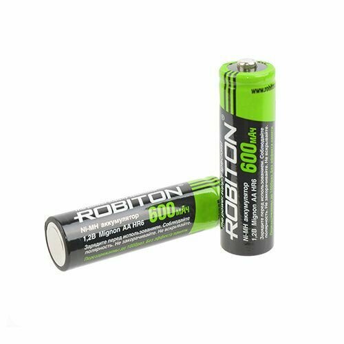 Аккумулятор Ni-МН емкостью 600 мАч размера АА/HR6 Robiton 600MHAA-2 SOLAR, компл. 2шт