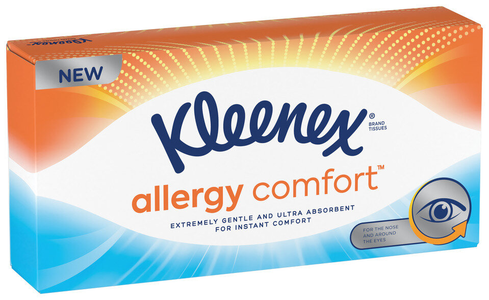 Kleenex Салфетки в коробках Allergy Comfort, 56 шт/уп/