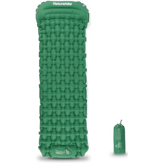 Туристический надувной матрас с насосом Naturehike CNK2300DZ0001 FC-12 зелёный