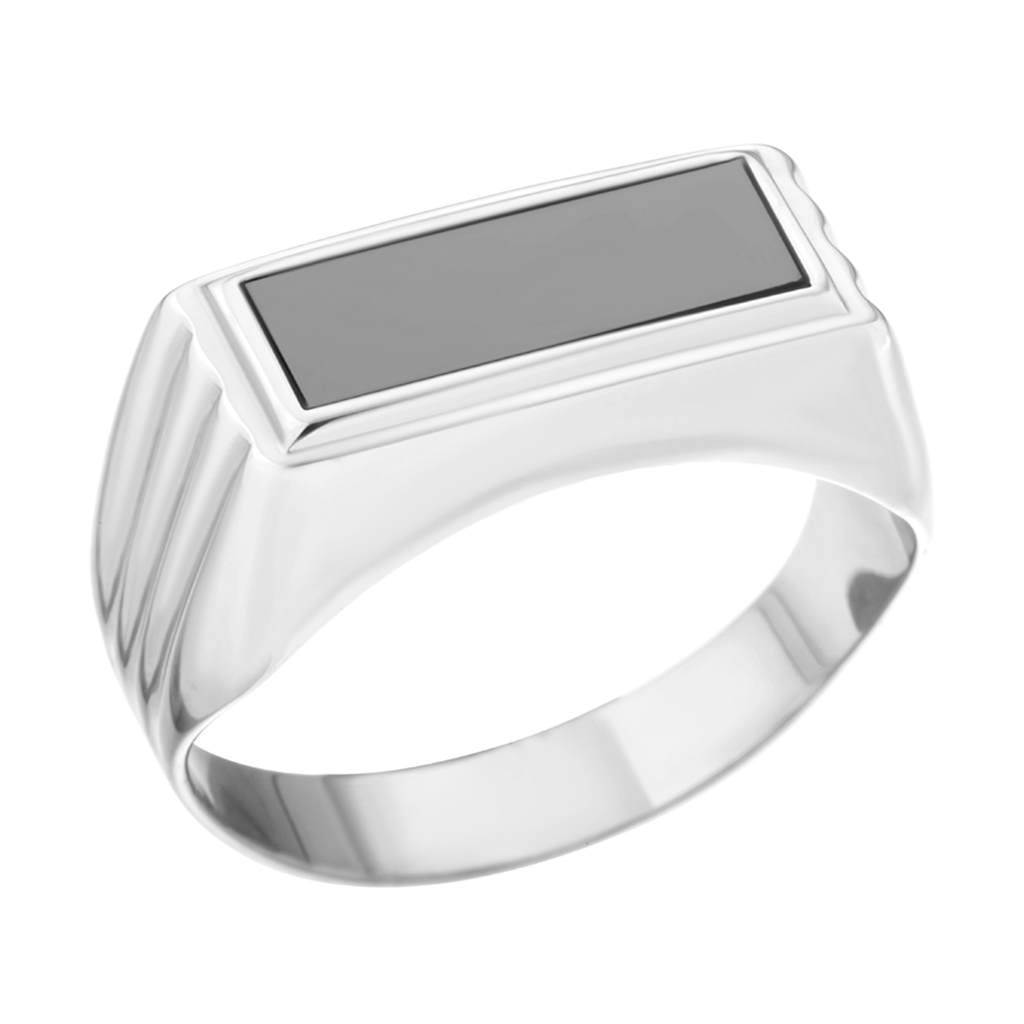 Печатка, серебро, 925 проба, родирование, фианит