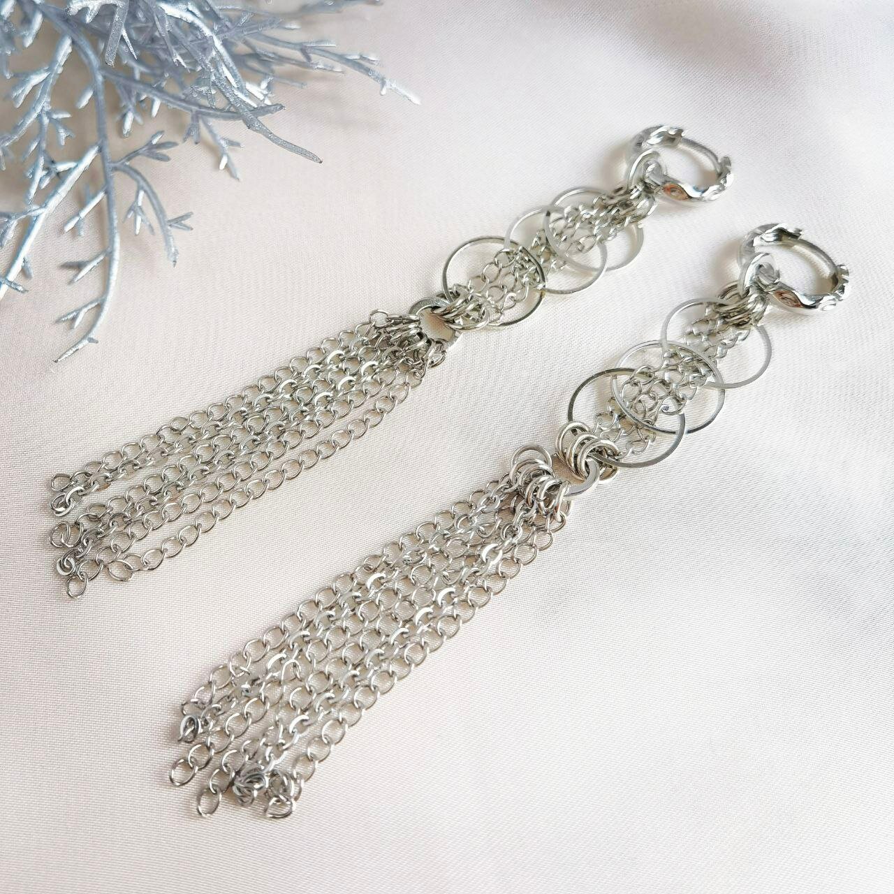 Серьги цепочки