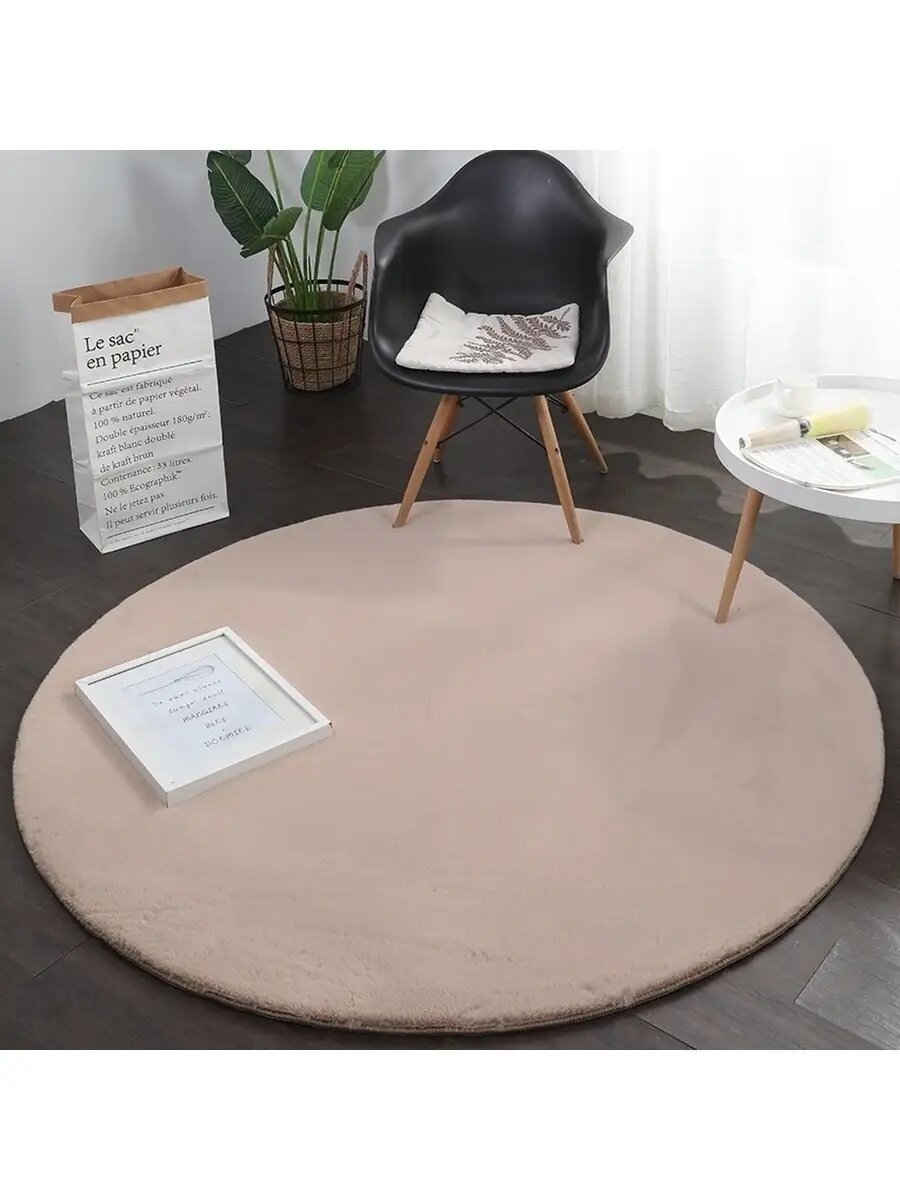 Ковер Natali's Carpets "Кролик", круглый, полиэстер, противоскользящий, 180x180см