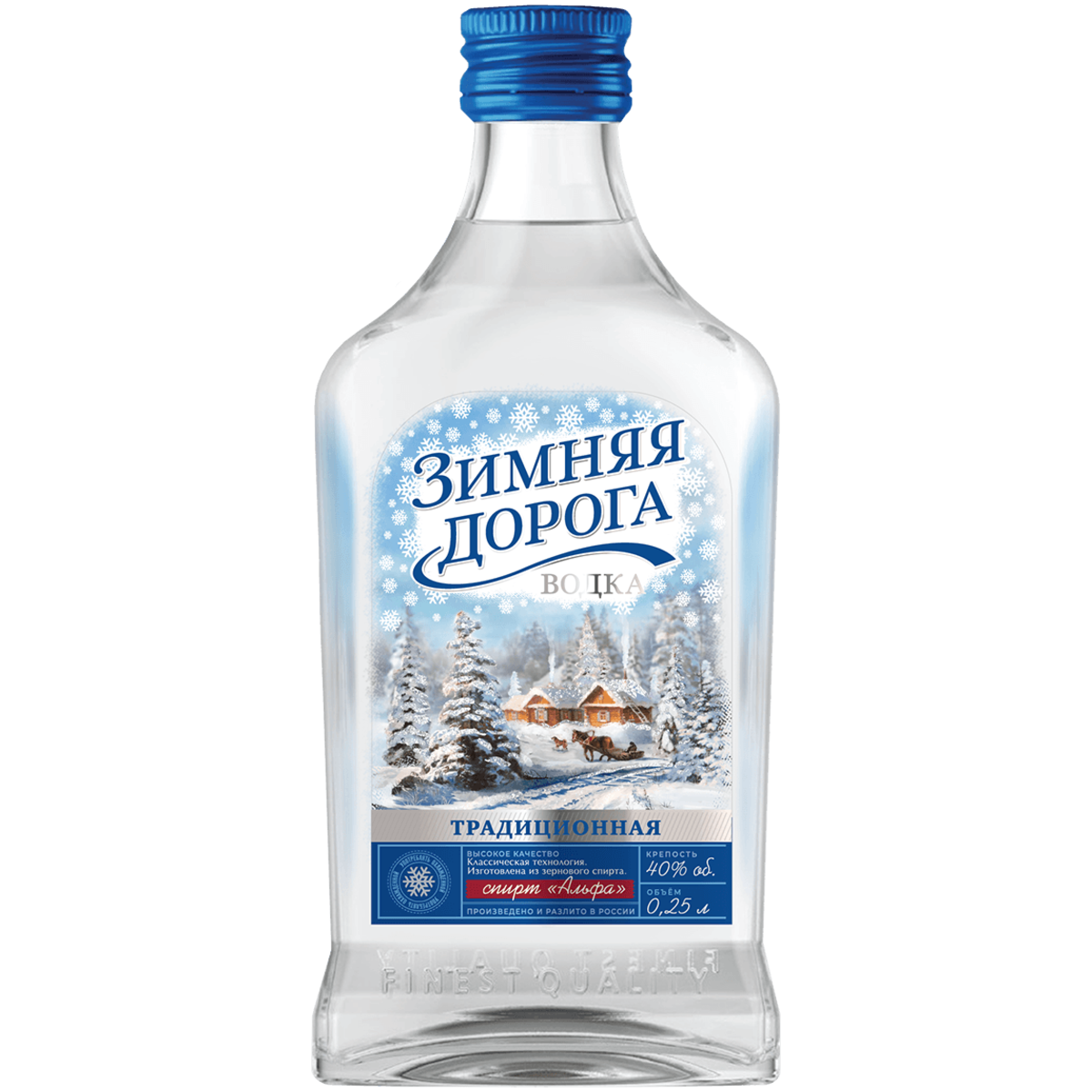 Водка "Зимняя Дорога" Традиционная, классическая, 0,25 л, 40%