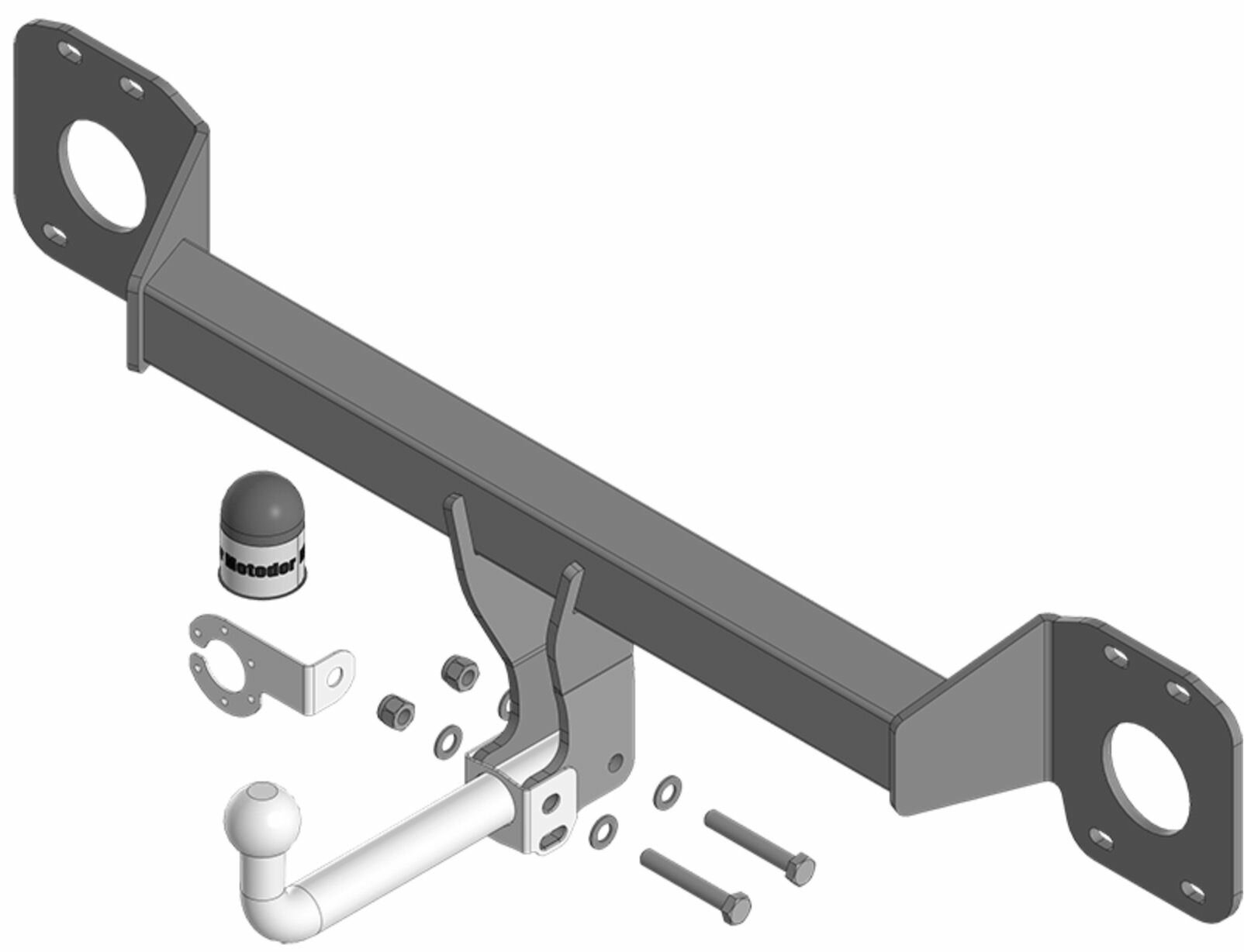 Фаркоп Motodor для Geely Atlas с 2024 г. (цинк. Шар) 94208-A