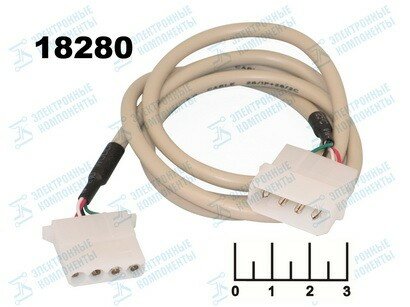 Шнур 4pin power штекер/4pin power гнездо 0.8м (GCS-S93) (Molex)
