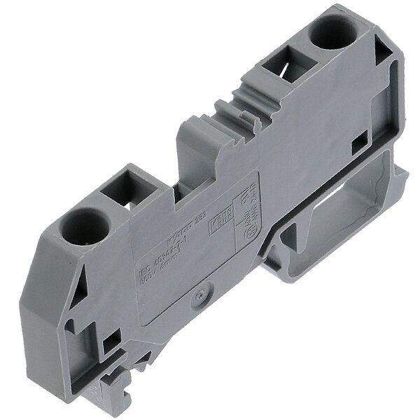 Клемма 282-901 серая 41А 800В фронтальный монтаж 6мм2 ширина 8мм (Wago) (2 шт. в комплекте)