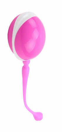 Вагинальные шарики Geisha Lastic Balls розовые из силикона с пластиком диаметр 3.5 см и 4.8 см длина 14 см