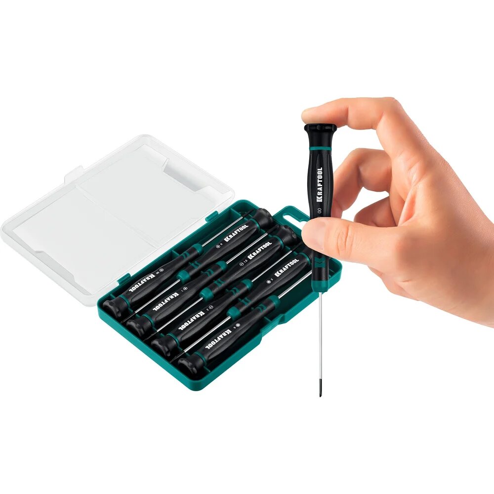 Набор отверток KRAFTOOL Precision 7 предметов 25686, сталь, с мелкими деталями