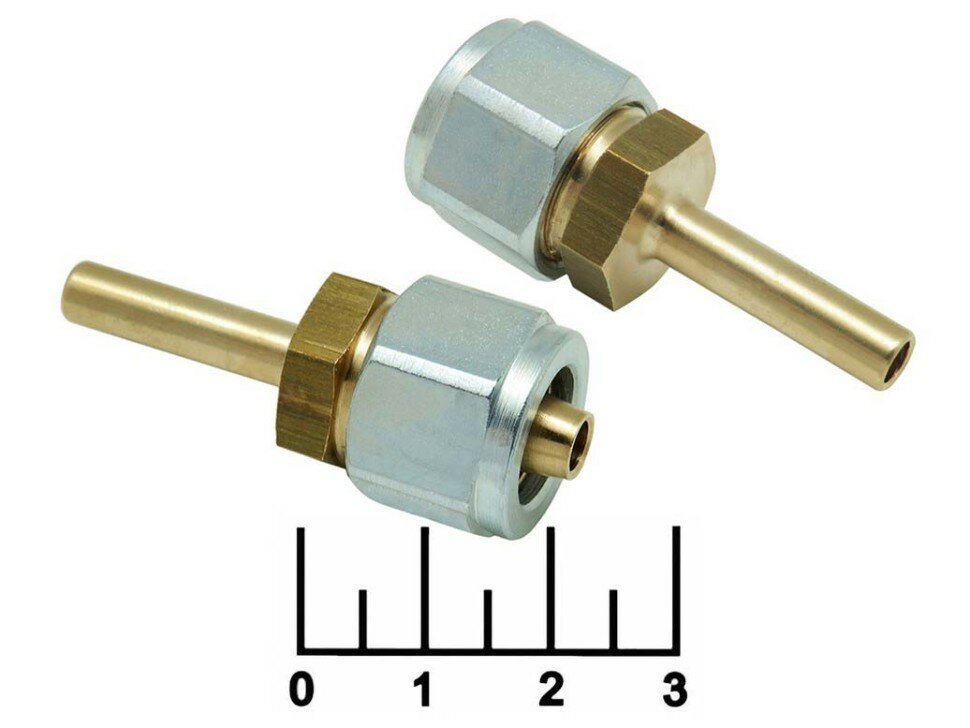 Переходник-фитинг (штуцер) термопластик 6*8мм (М6*П8) Faro