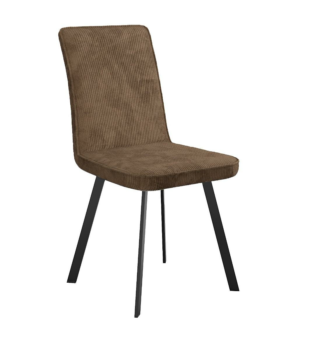 Комплект 2 шт. Стул для кухни DikLine 208 AN19 шоколад, ножки черные, микровелюр