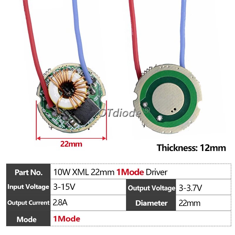 Трансформатор освещения OTdiode 3Вт 5Вт 10Вт 10W 22mm 1Mode