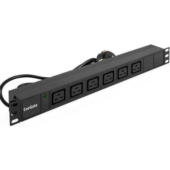 Блок розеток Exegate ServerPro PDU-19H013 Al-6C19-EU3CU-SW (EX280871RUS)