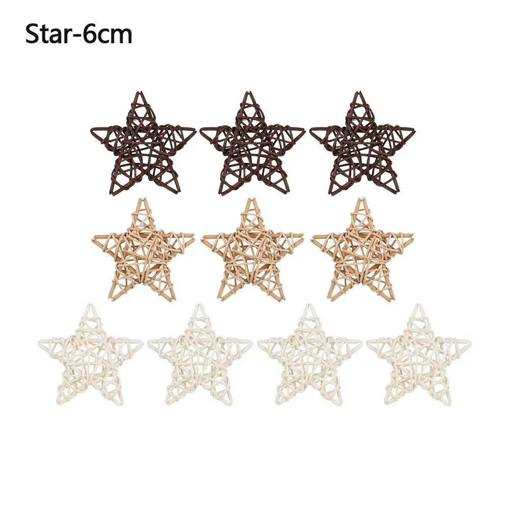 Звезда из ротанга, 6 см, star-6cm
