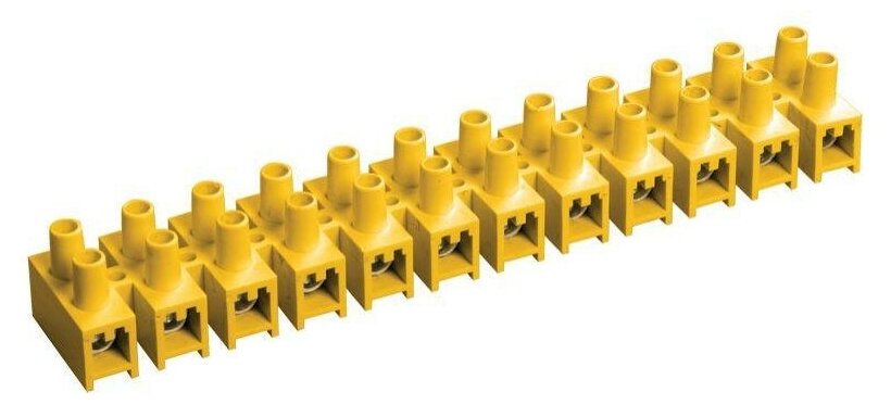 Колодка клеммная ЗВИ-30 н/г 6-16кв. мм 12 пар желт. IEK UZV7-030-10