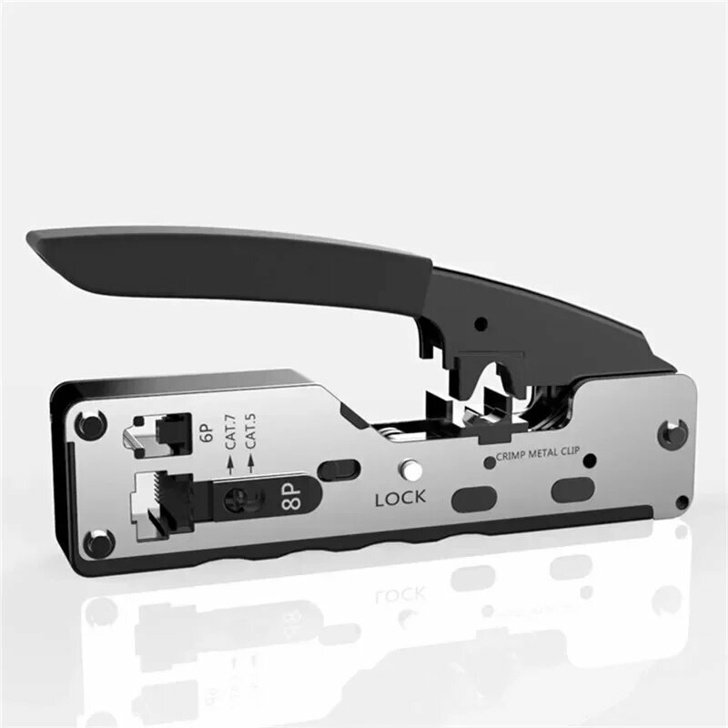 Высококачественный обжимной инструмент RJ45, 6P 8P RJ 45, щипцы для обжима разъемов для сетевого кабеля Cat5e Cat6 Cat7, многофункциональные Silver