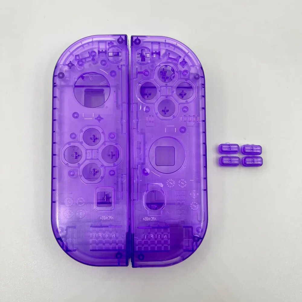 Прозрачный корпус Joy-Con для Nintendo Switch OLED, Clear Purple
