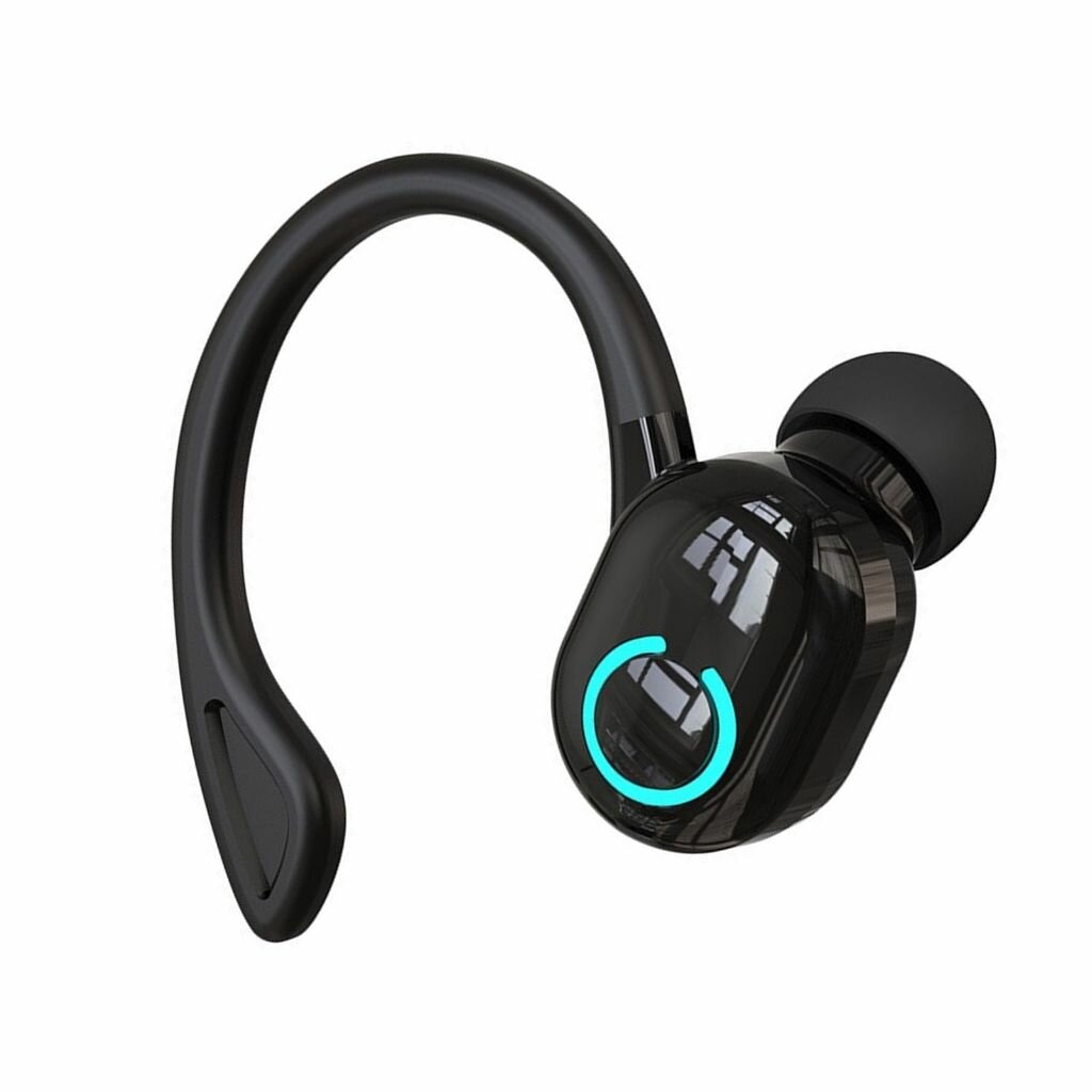 Bluetooth-гарнитура беспроводная бизнес-гарнитура с одним подвесным ухом-вкладышем-черный