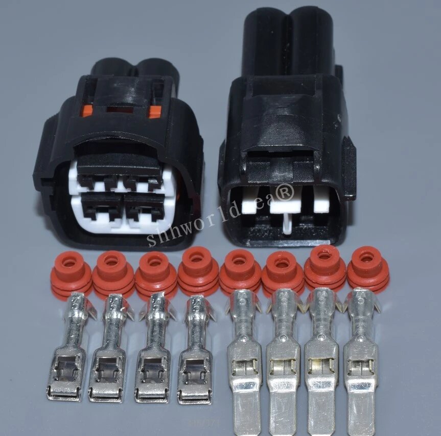 Автомобильный разъем 4-pin, комплект male/female