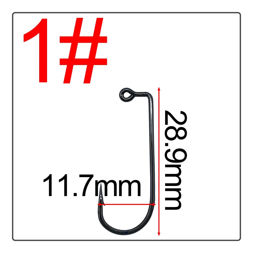 Плоский крючок Luya 1#, 28.9x11.7mm, Color: 5 (size 1)
