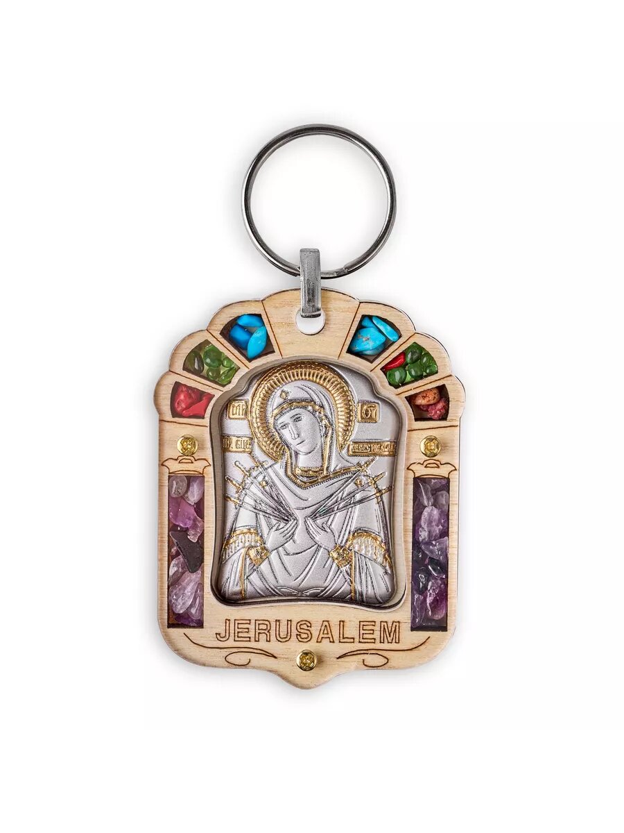 Икона из Иерусалима, серебряная, греческая 65х50 мм.