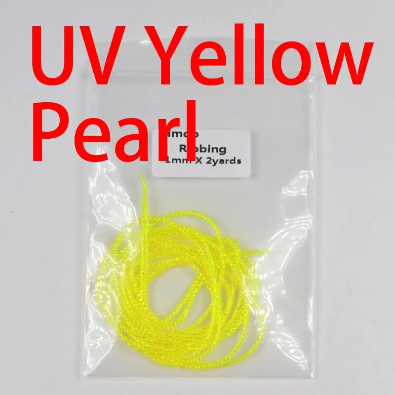 Bimoo Лента для мушек, UV Yellow Pearl, 1 мм