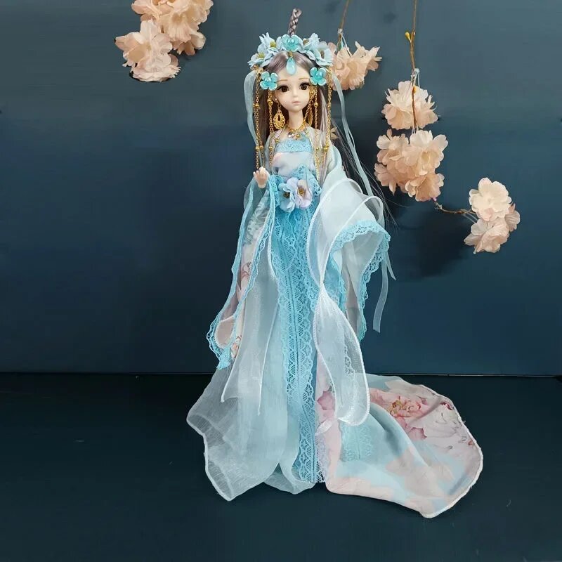 Китайская кукла BJD 30 см для девочек Светло-голубой, 6