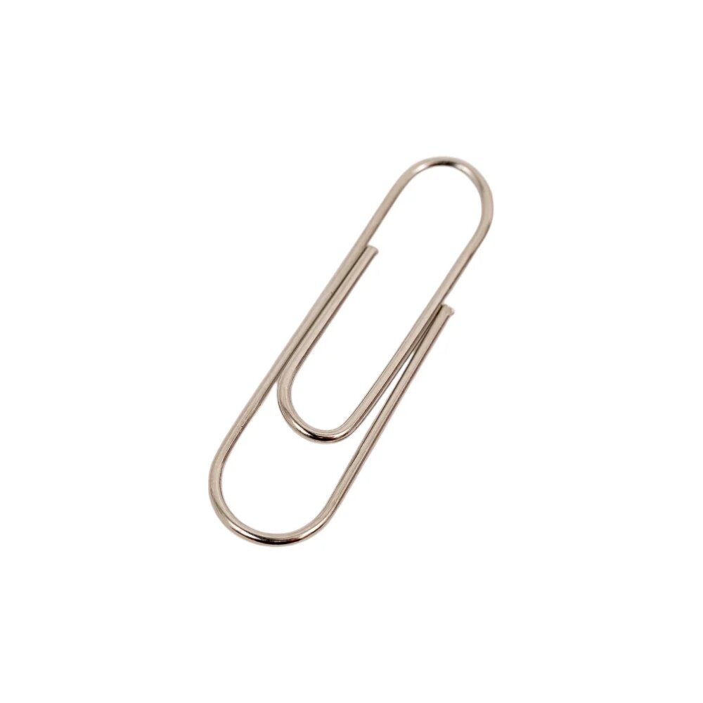 Никелированные скрепки 10 шт в упаковке Berlingo 28 мм 100 шт картонная упаковка BK2511, для скрепления документов