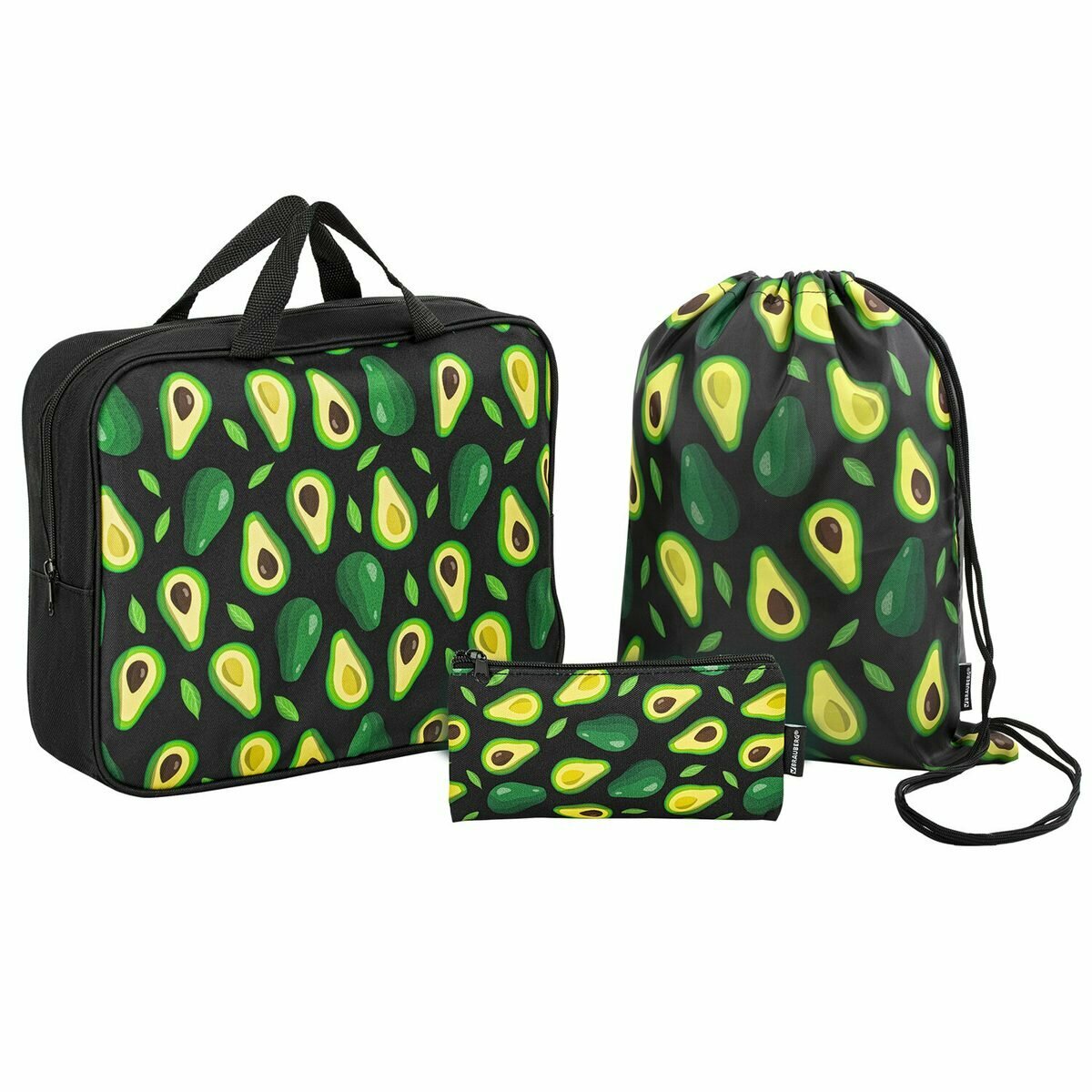 Школьный набор Brauberg "Avocado", папка А4, мешок для обуви 42х33см, пенал-косметичка 20х10см (271433), 10шт.