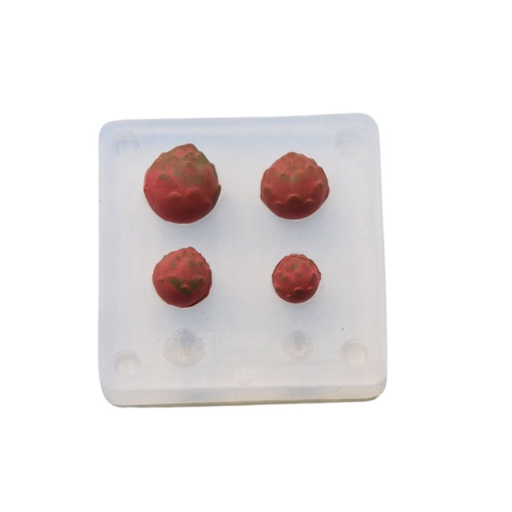 Миниатюрная пищевая игра diy кристалл эпоксидная глина мини фрукт дракон фрукт силиконовая форма