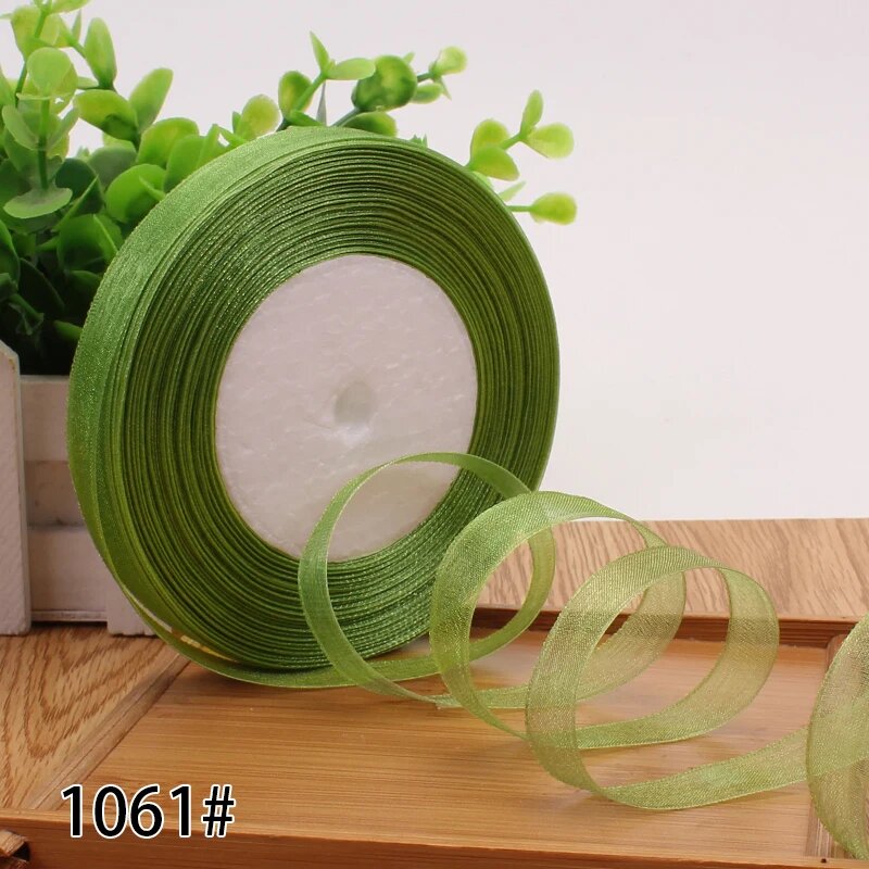 12 мм прозрачные ленты из органзы, 50 ярдов/рулон, сделай сам, ткань для рукоделия ручной работы, Рождество, Хэллоуин, свадьба, вечеринка, подарочная упаковка, лента