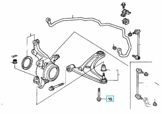 Болт с фланцем 14х98; Артикул Honda: 90118SAA000 (Оригинал)