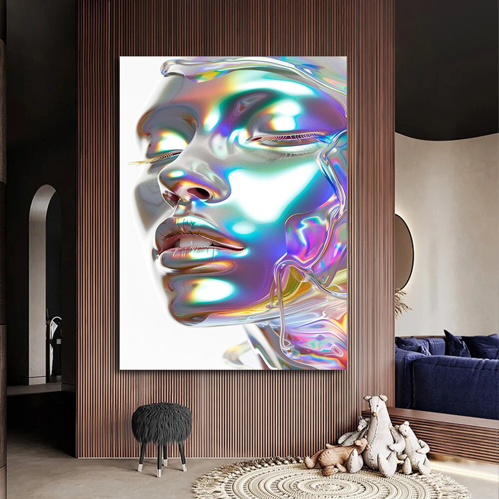 Картина лицо девушки, красивые губы картина, 30х40 см.