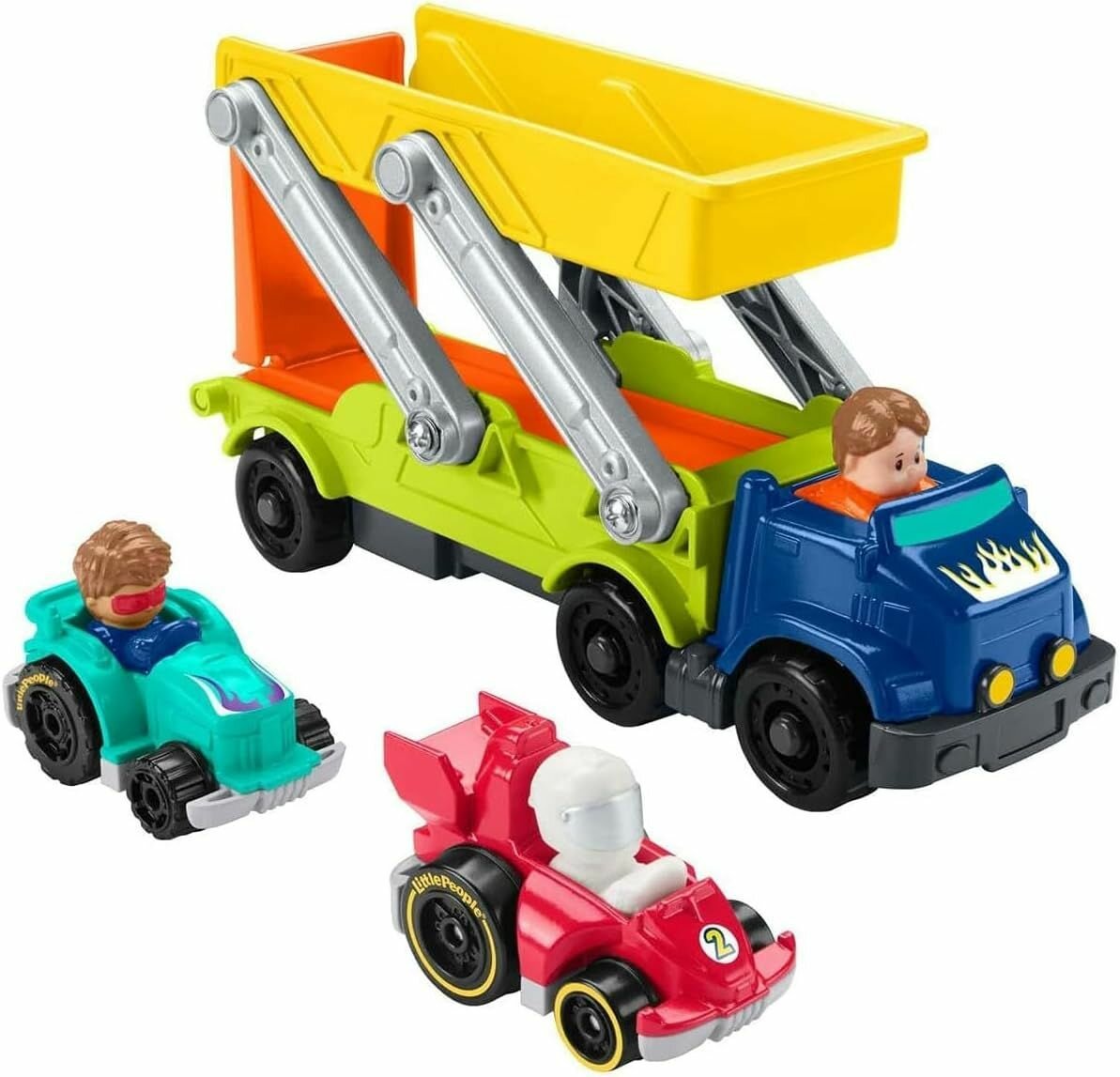 Игрушечный транспорт Fisher Price - Автовоз, транспортер, эвакуатор с машинками - Фишер Прайс HBX23