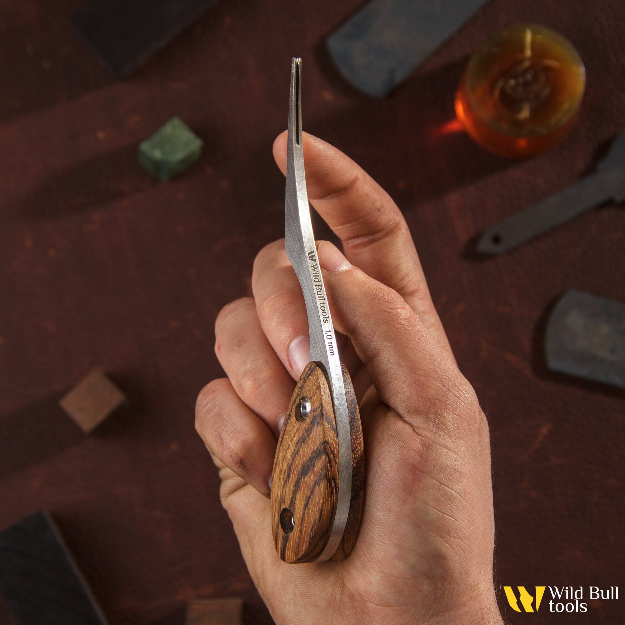 Кромкорез, торцбил, 1.0 мм. Wild Bull Tools, сталь Х12МФ+набор для заточки.