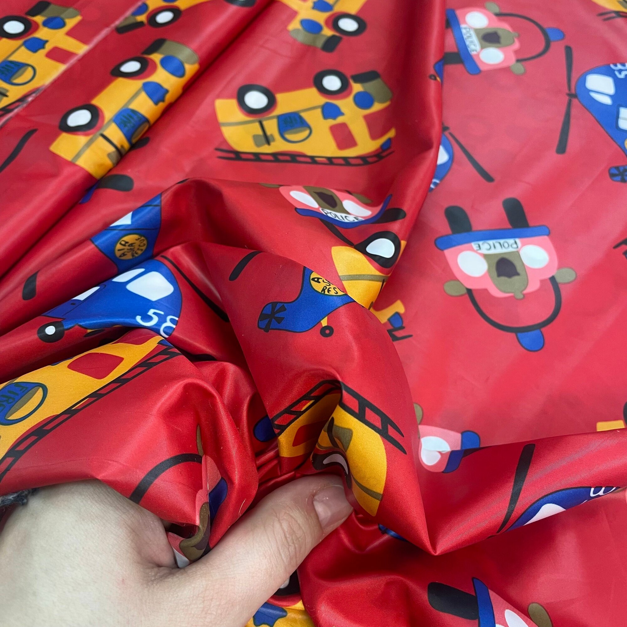 Плащевая ткань детская "Авто" 80 х150 см