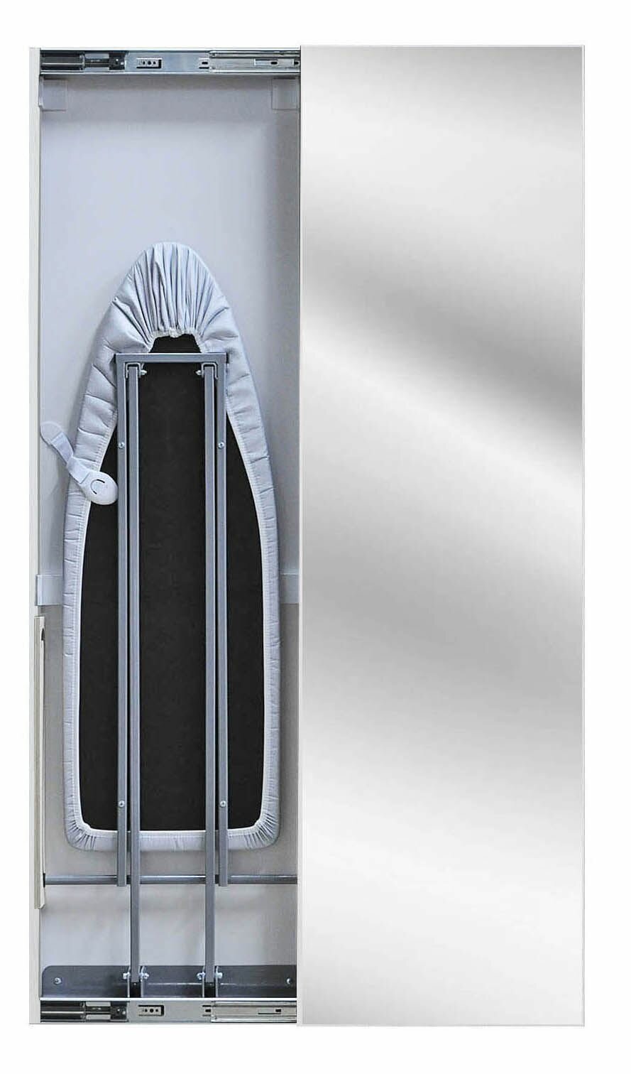 Встроенная гладильная доска Табула S (зеркало), Выбеленный дуб купе право