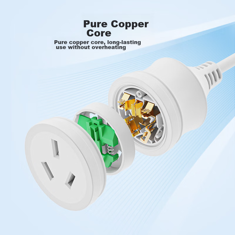 Inteman 1 Meter 16A 3-Prong Power Extension Cord/air Conditioner Socket Extension Cord/plug Extension Cord/power Strip for Home Air Conditioner Plugs/High-Power Power Strip