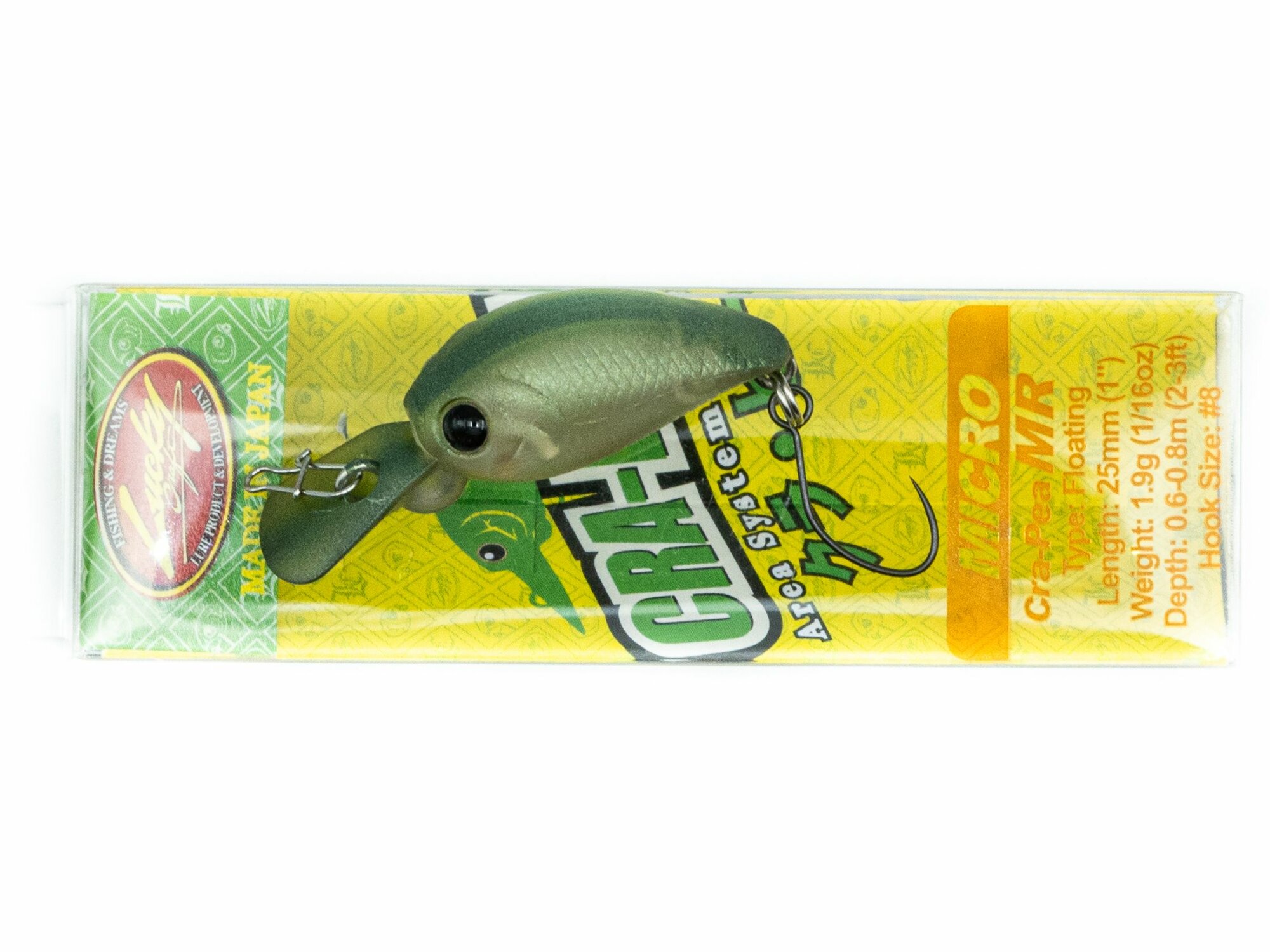Японский воблер на форель Lucky Craft Micro Cra-Pea DR, 1.9 г, #Matcha Ore Sorbet / Форелевые приманки / Воблеры для рыбалки