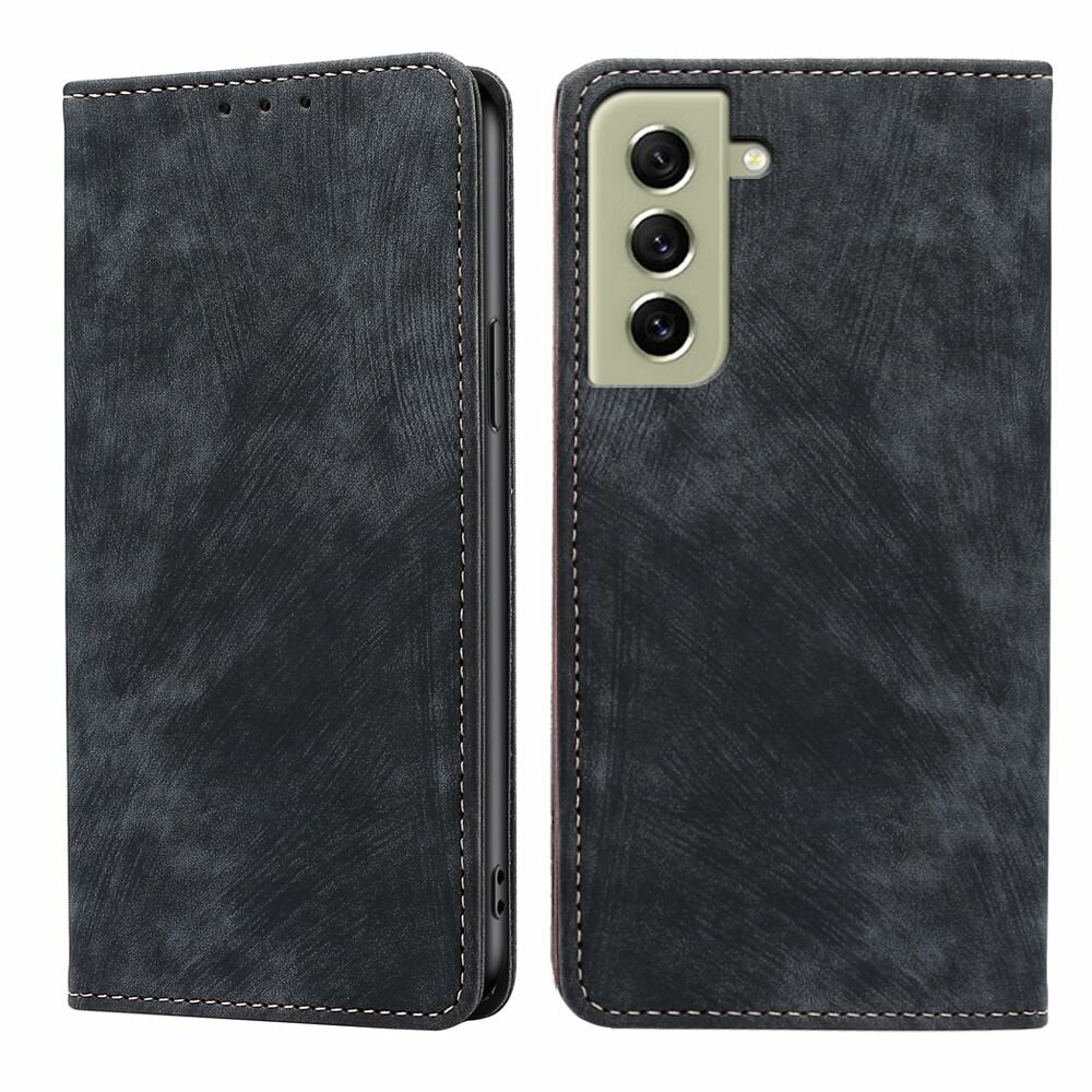 Чехол-книжка MyPads для Samsung Galaxy S21 FE 5G (SM-G990) / Самсунг S21 FE мягкое прикосновение (черный)